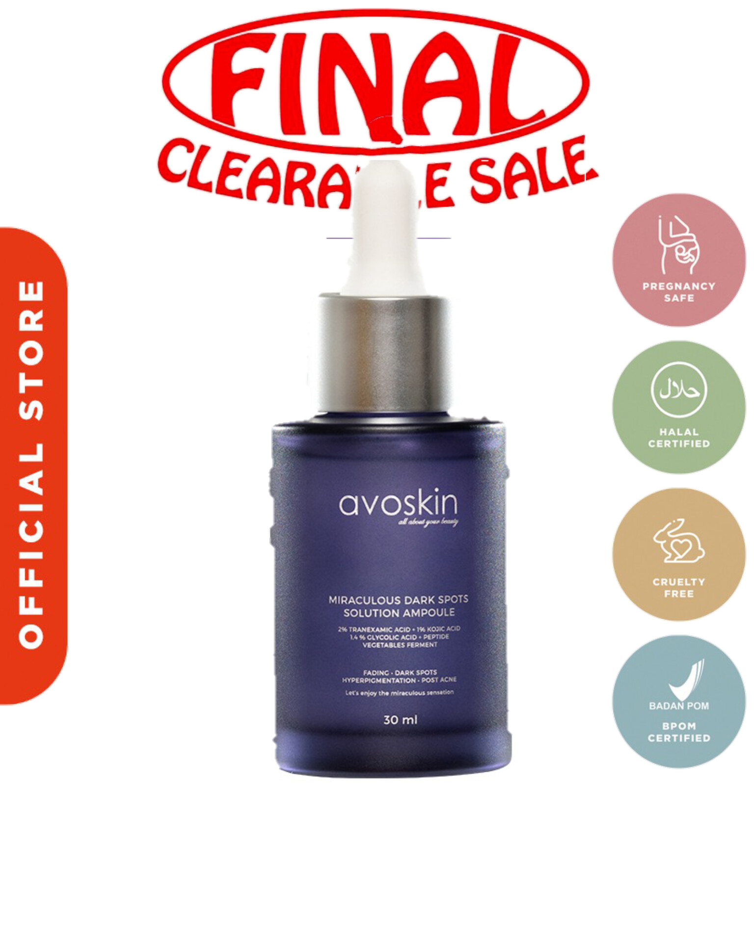 [Cuci Gudang] MSBB - Avoskin Miraculous Dark Spots Solution Ampoule ...